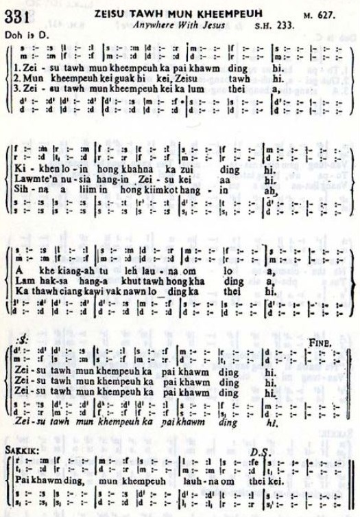 Zeisu Tawh Mun Khempeuh (Anywhere With Jesus) » Labu Saal