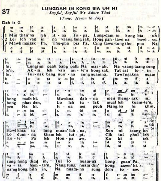 Lungdam In Kong Bia Uh Hi (Joyful, Joyful We Adore Thee) » Labu Saal