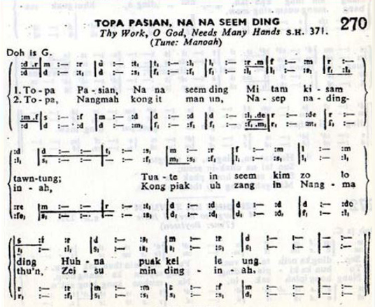 Topa Pasian Na Na Sem Ding (Thy Work, O God, Needs Many Hands) » Labu Saal